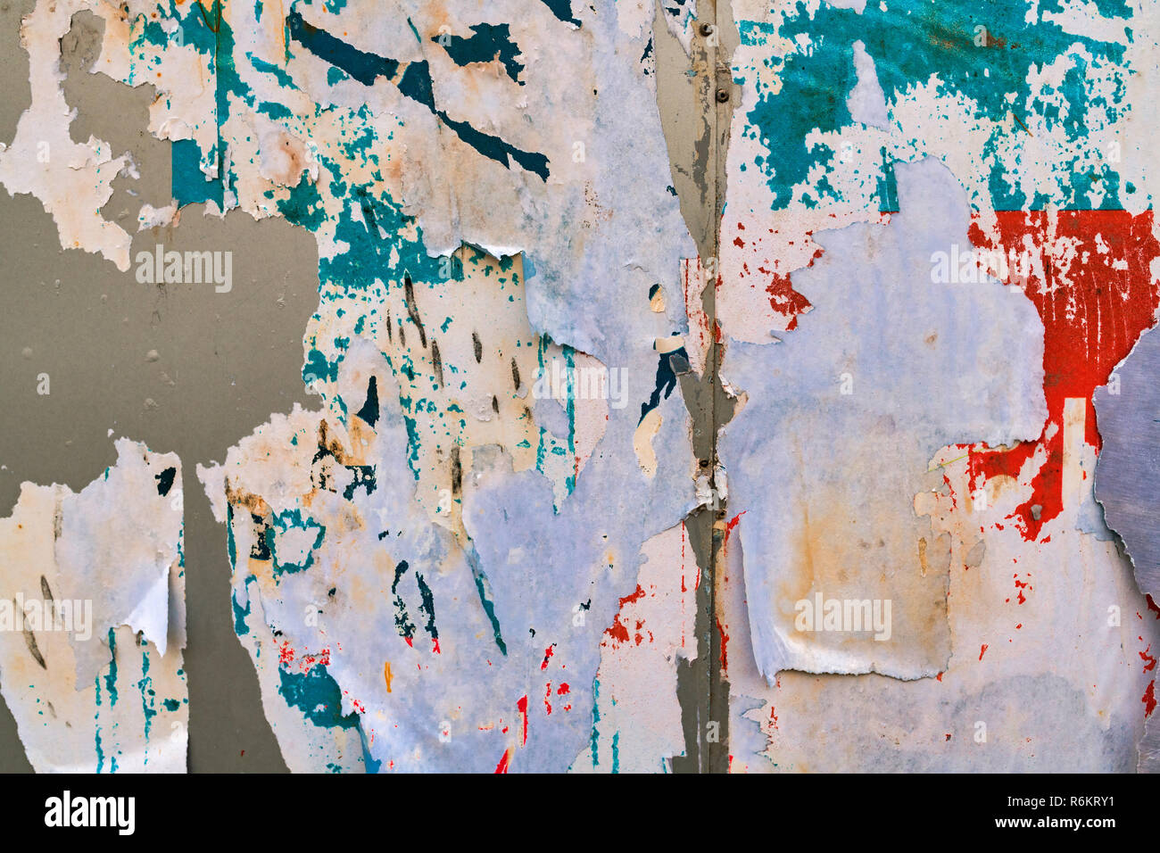 Torn billboard poster paper pattern texture as background Stock Photo ...