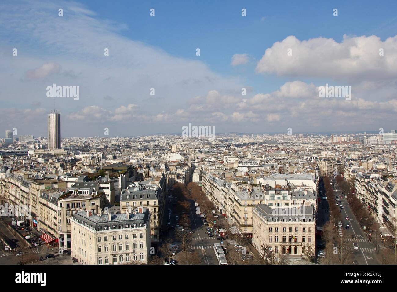 View from Arc de Triomphe in Paris, France Stock Photo - Alamy
