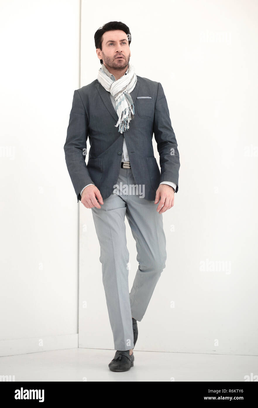 full height.confident business man Stock Photo - Alamy