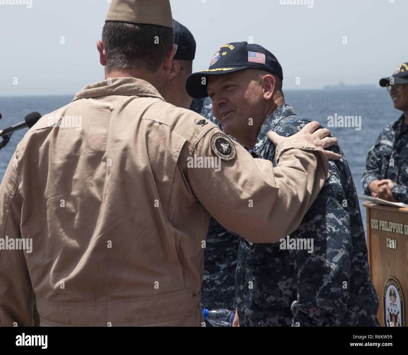 U.S. 5TH FLEET AREA OF OPERATIONS (May 18, 2017) Sailors congratulate ...
