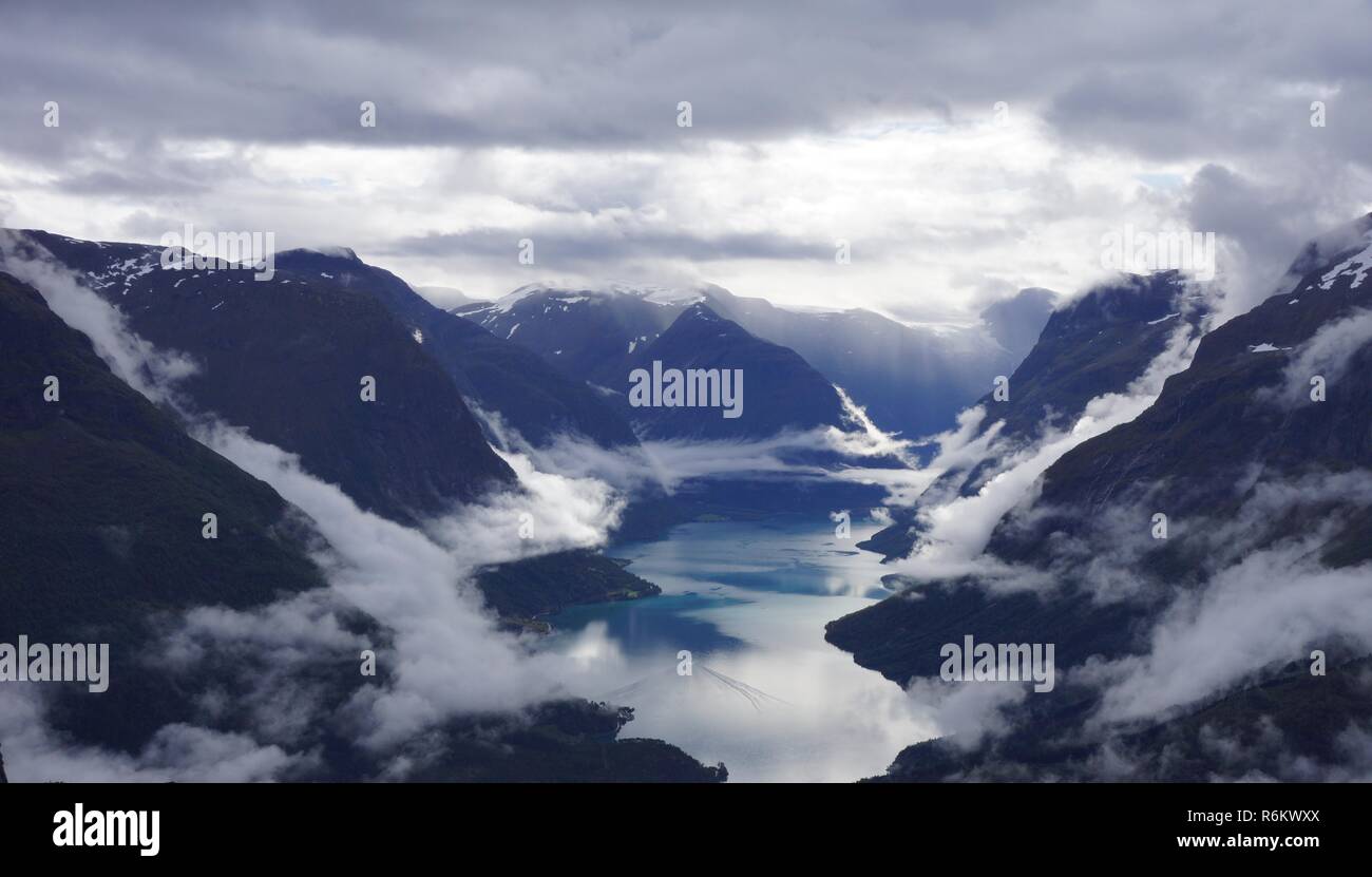Mt Hoven skylift, Loen, Norway Stock Photo - Alamy