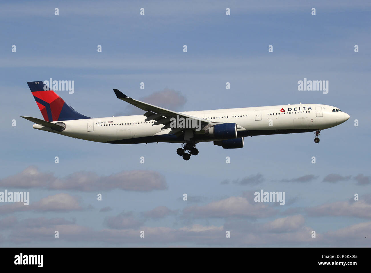 Delta Air Lines Airbus A330-300 with registration N817NW on short final ...