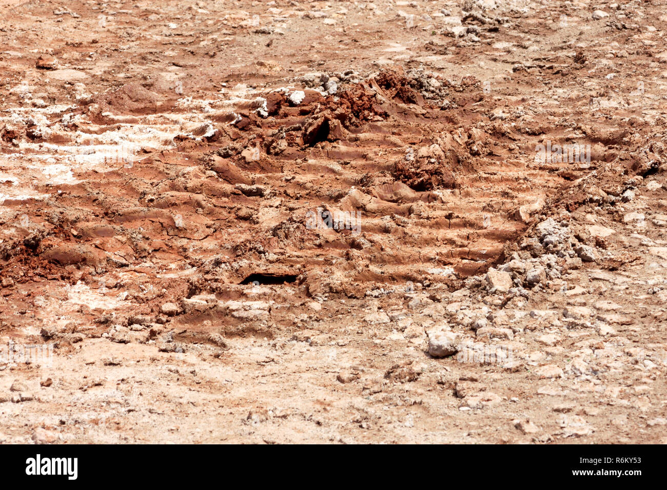 Excavator tracks in clay ground hi-res stock photography and images - Alamy