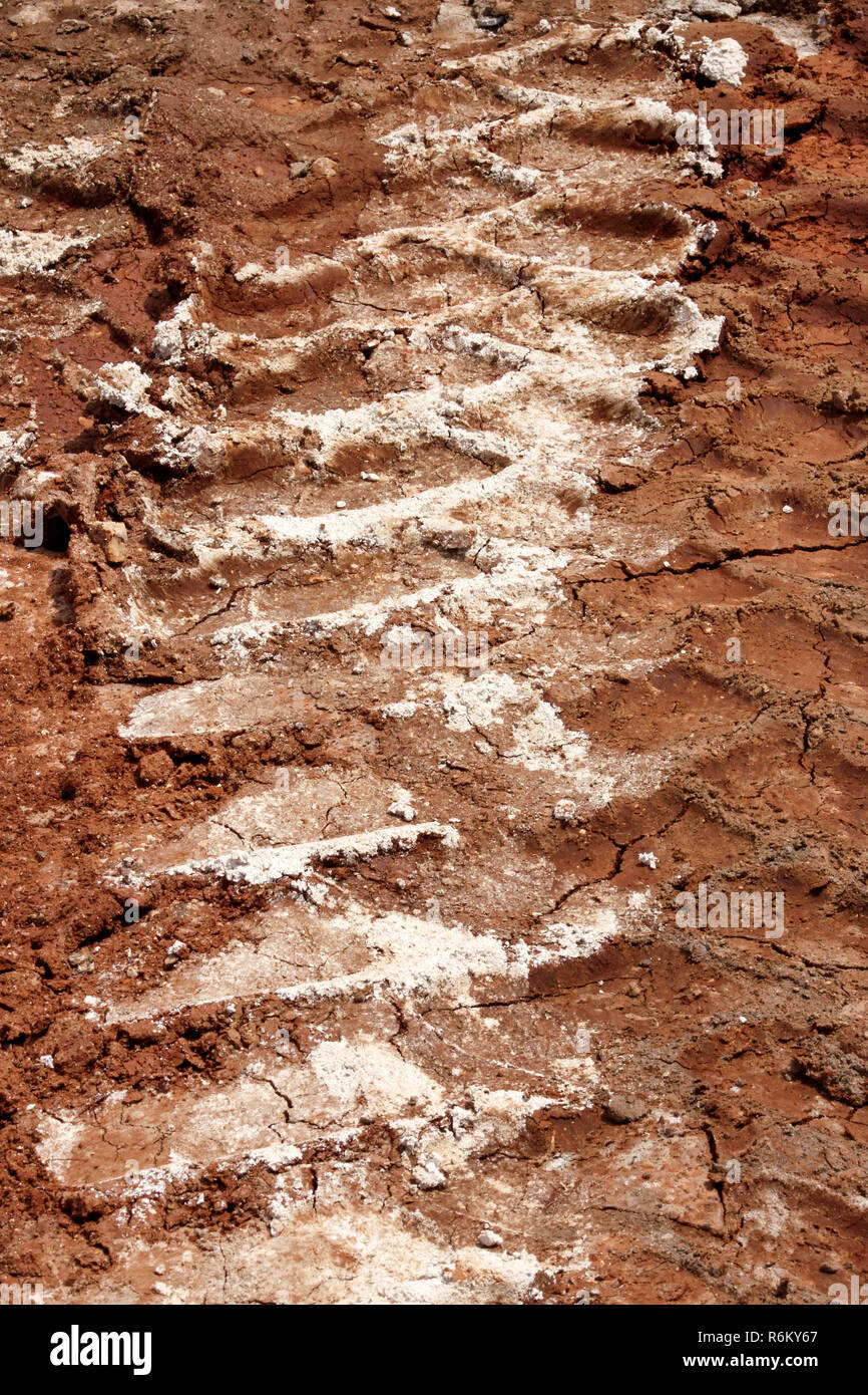 Excavator tracks in clay ground hi-res stock photography and images - Alamy