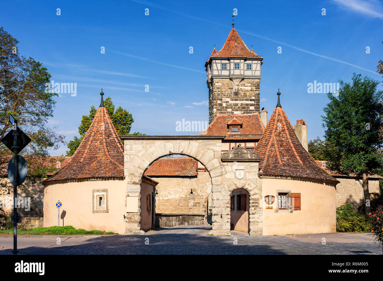 Town gate in Rothenburg ob der Tauber Bavaria Germany Stock Photo - Alamy