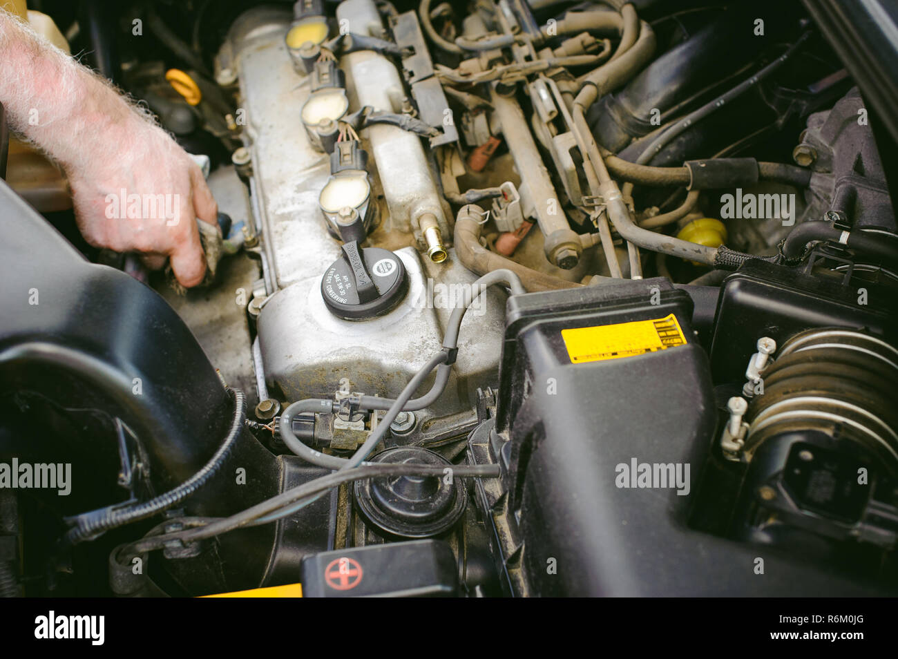 Man hand hand business with a means of transport hi-res stock ...