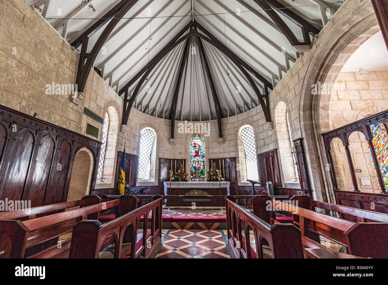Inside view of St. James Parish Church. It is located in Holetown ...