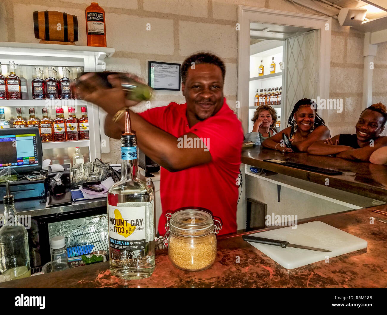 Drink preparation lessons before a cocktail competition at Mount Gay ...