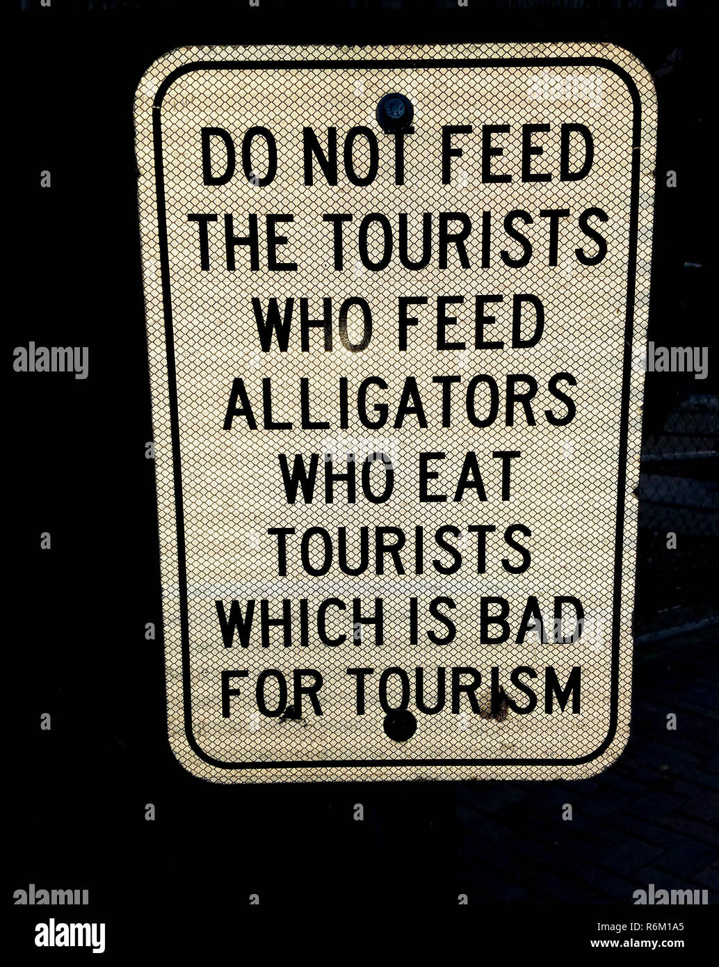 Funny sign at tourist attraction in south Florida Stock Photo - Alamy