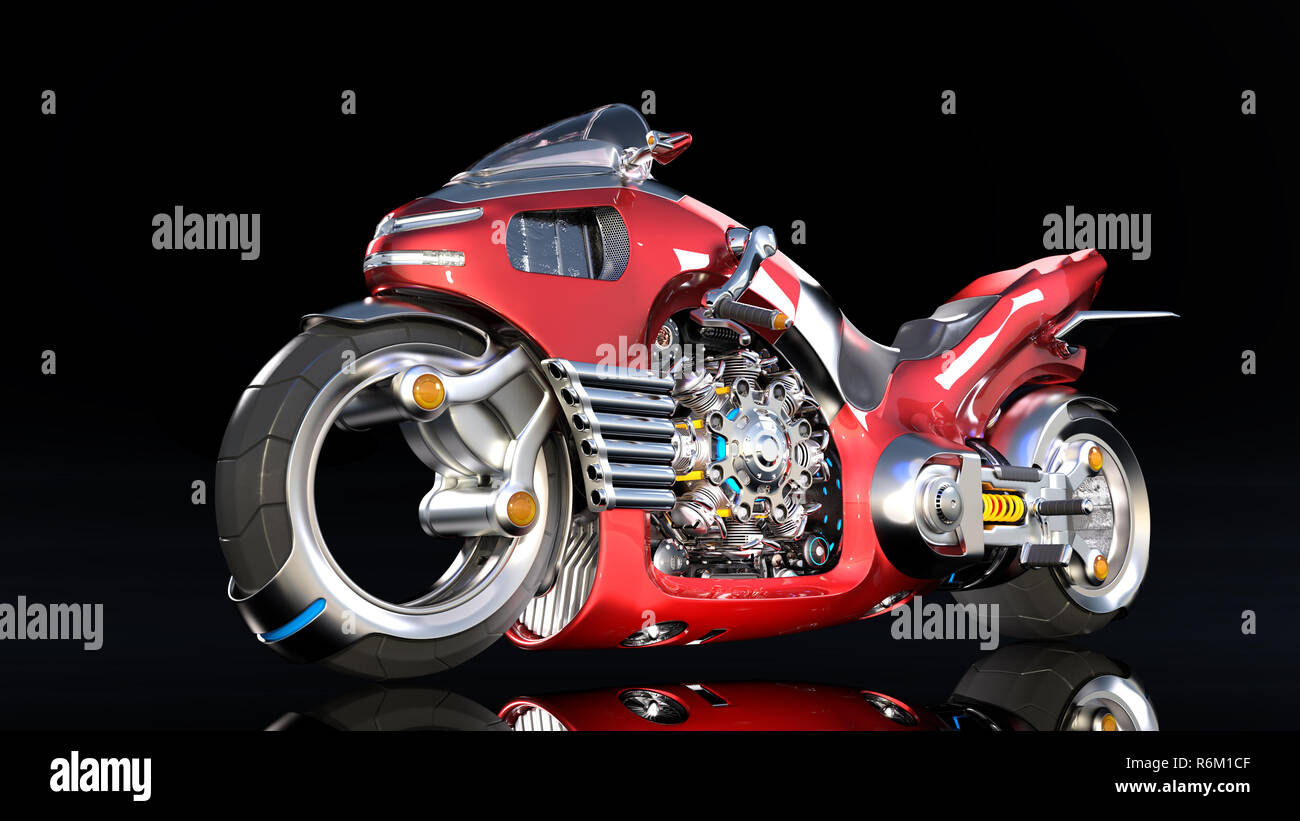 3d motorcycle hi-res stock photography and images - Alamy