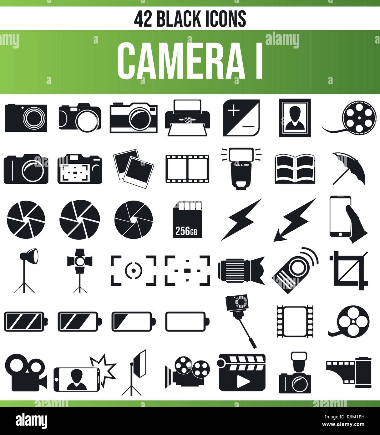 Black pictograms / icons on photography. This icon set is perfect for ...