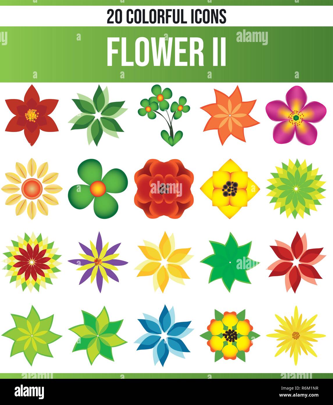 Black pictograms / icons on flowers. This icon set is perfect for ...