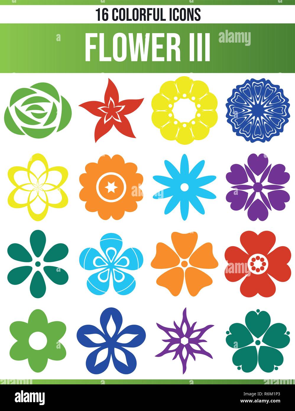 Black pictograms / icons on flowers. This icon set is perfect for ...