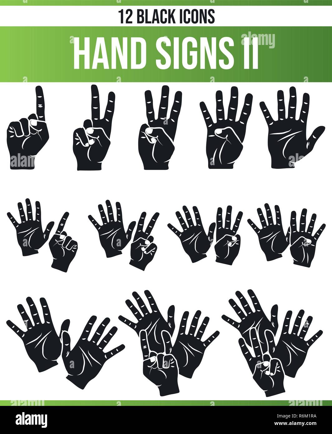 Hand signals vector hi-res stock photography and images - Alamy