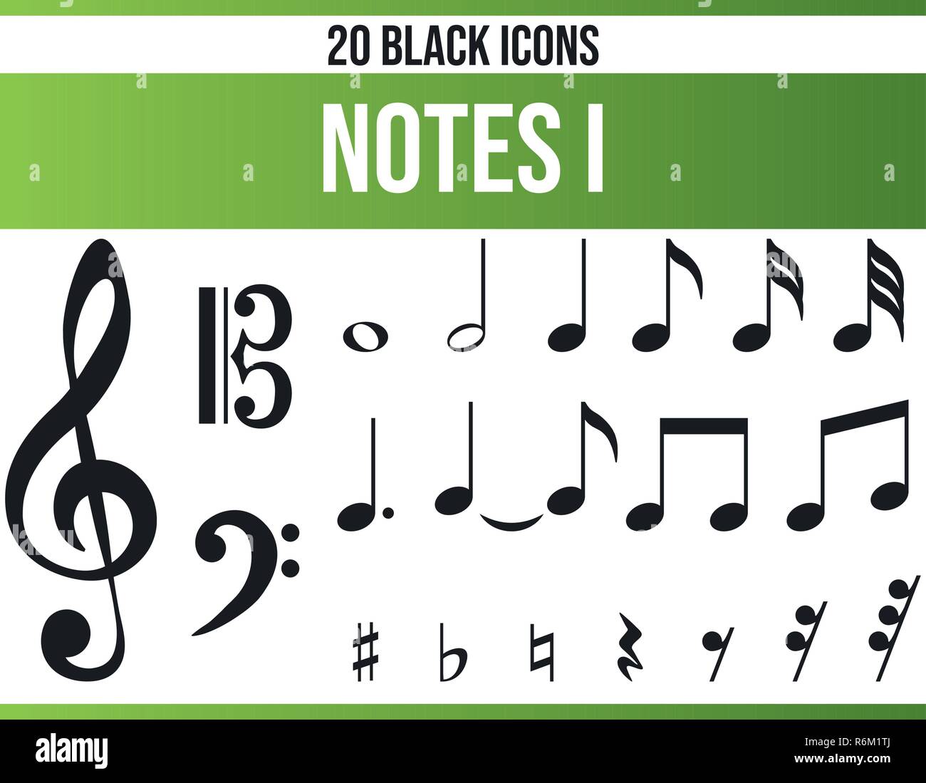 Music pictograms hi-res stock photography and images - Alamy