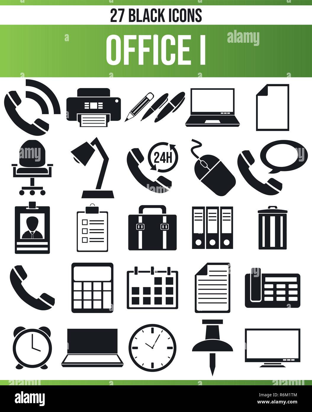 Office pictograms hi-res stock photography and images - Alamy