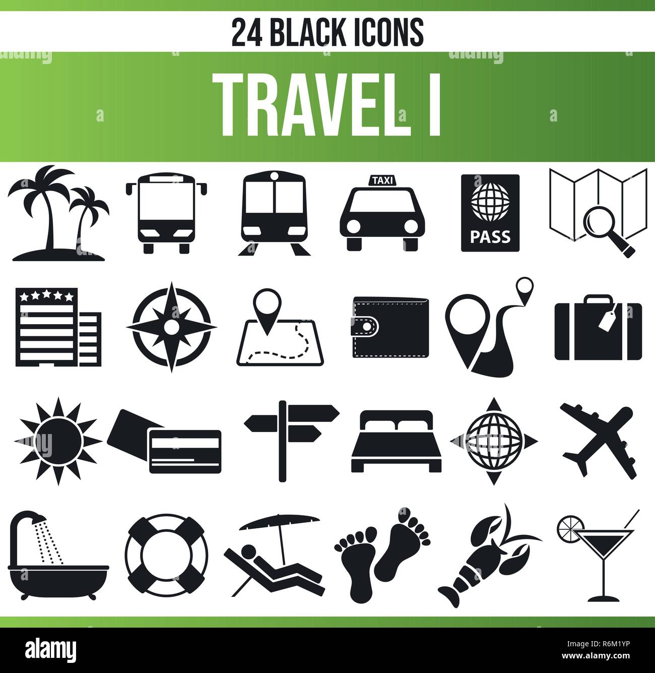 Black pictograms / icons on holiday. This icon set is perfect for ...