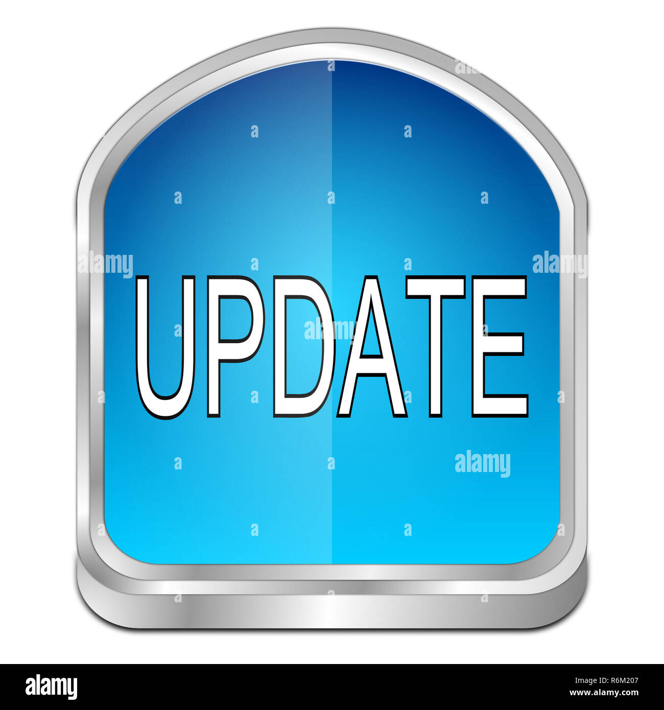 decorative blue Update Button - 3D illustration Stock Photo - Alamy