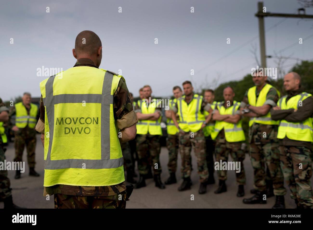 Dutch Marines in cooperation of MOVECON units load their equipment on ...