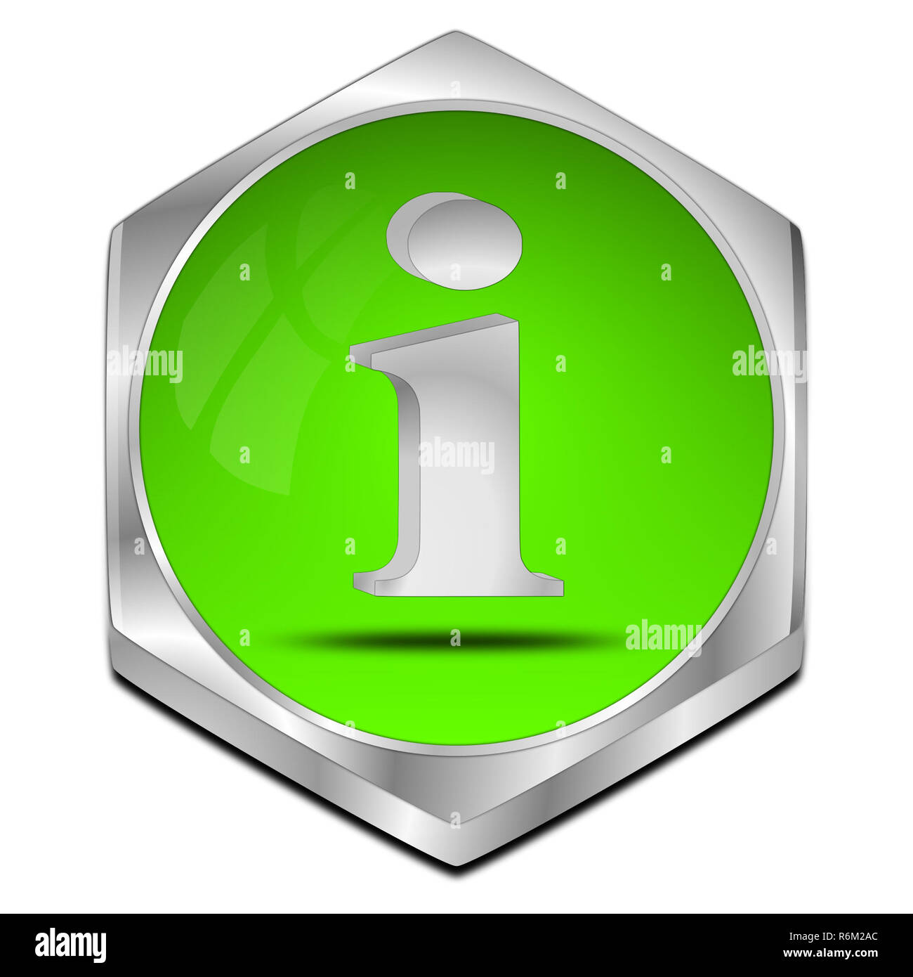 green Information Button - 3D illustration Stock Photo - Alamy