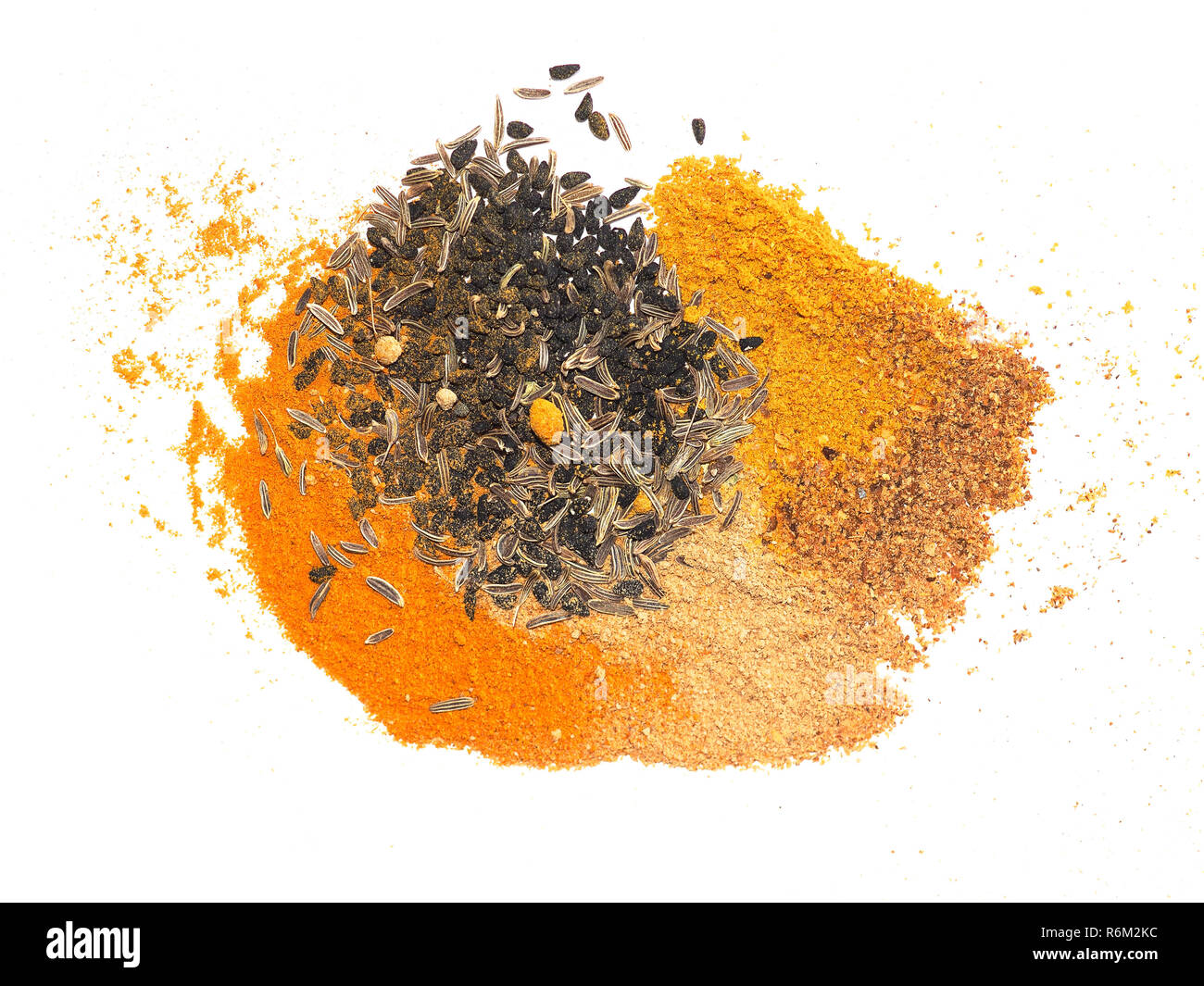 many spices including Ginger Curry Turmeric Chili pepper Black cumin ...