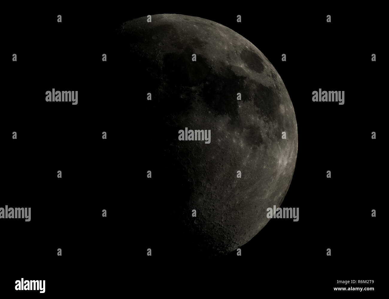 High contrast Gibbous moon Stock Photo - Alamy