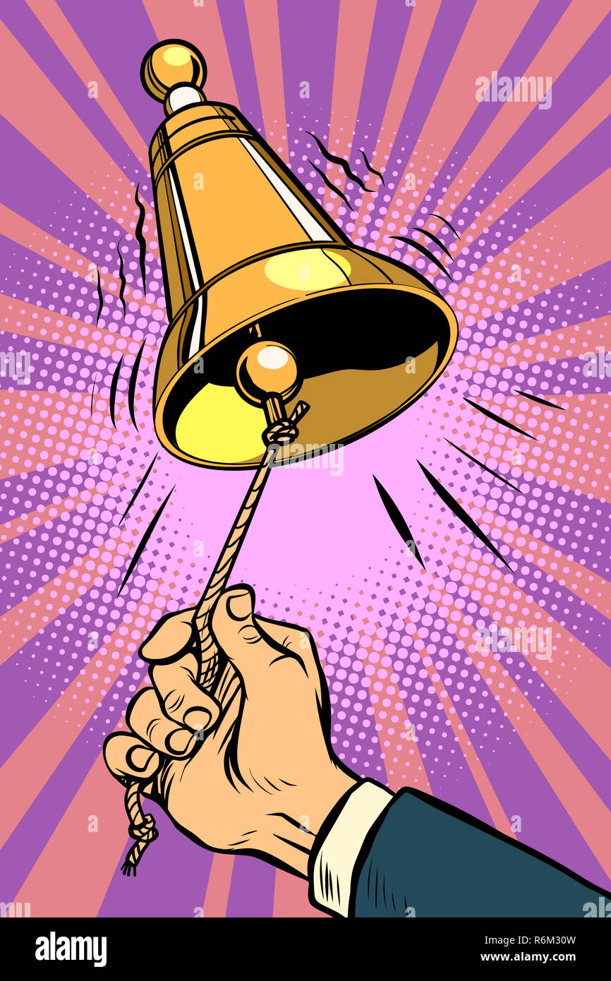 hand ringing the bell Stock Photo - Alamy