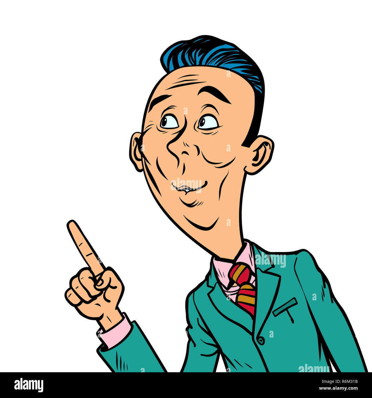 Cartoon Man Gesturing Direction Stock Photos & Cartoon Man Gesturing ...