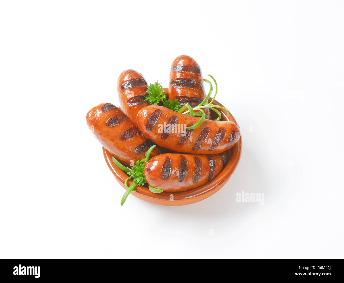 grilled short sausages Stock Photo - Alamy