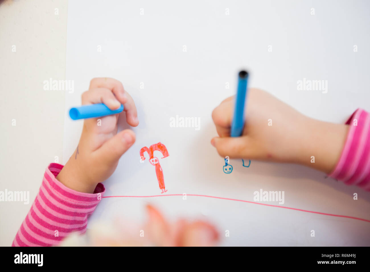 Creative Preschool Child Drawing Stock Photo - Alamy