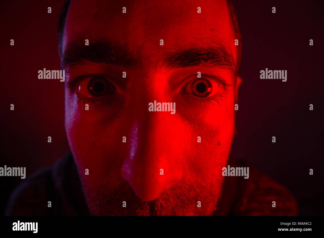 Man face close up agressive hi-res stock photography and images - Alamy
