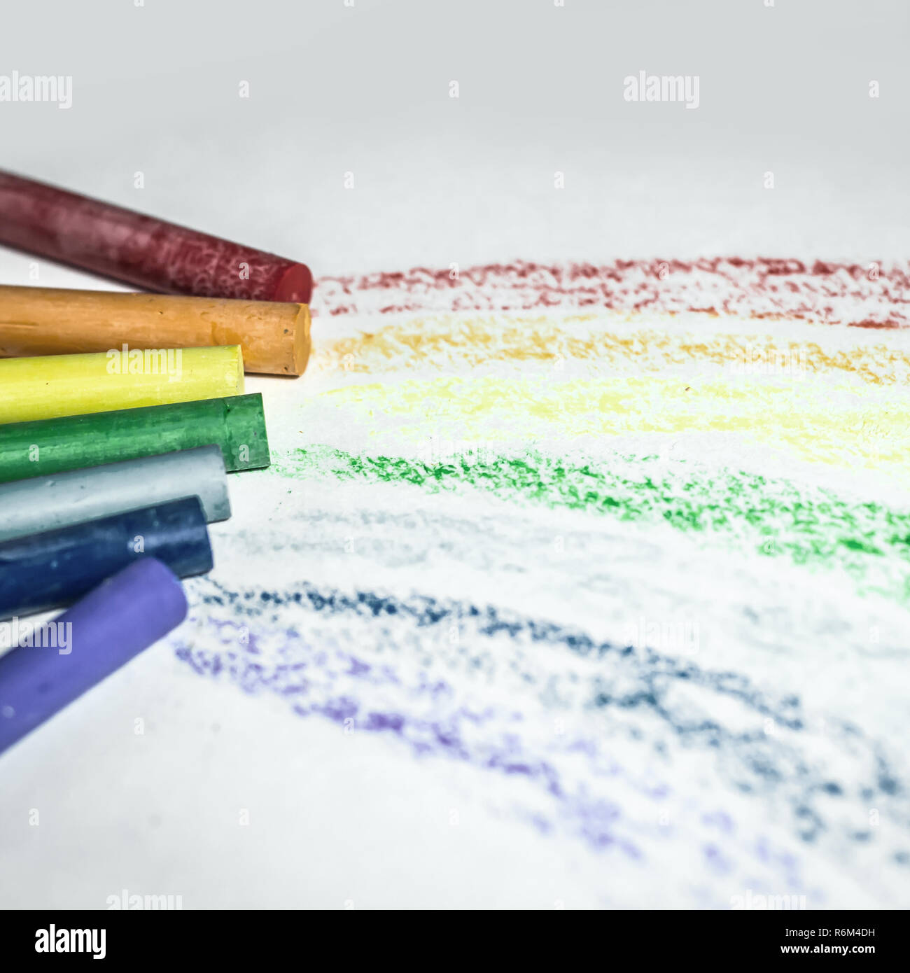 children crayons to draw.isolated on a white background Stock Photo - Alamy