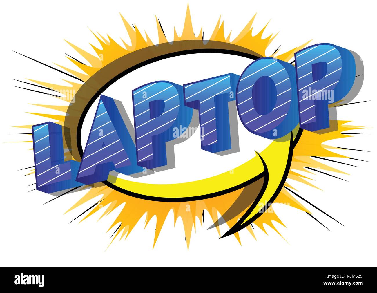 Laptop - Vector illustrated comic book style phrase Stock Vector Image ...