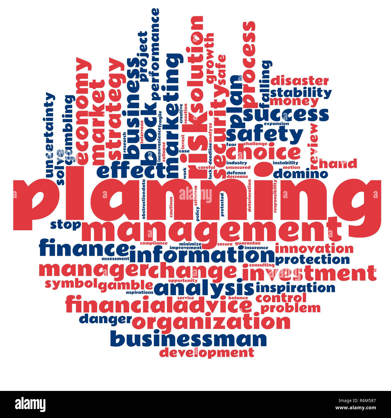 Planning word cloud Stock Photo - Alamy