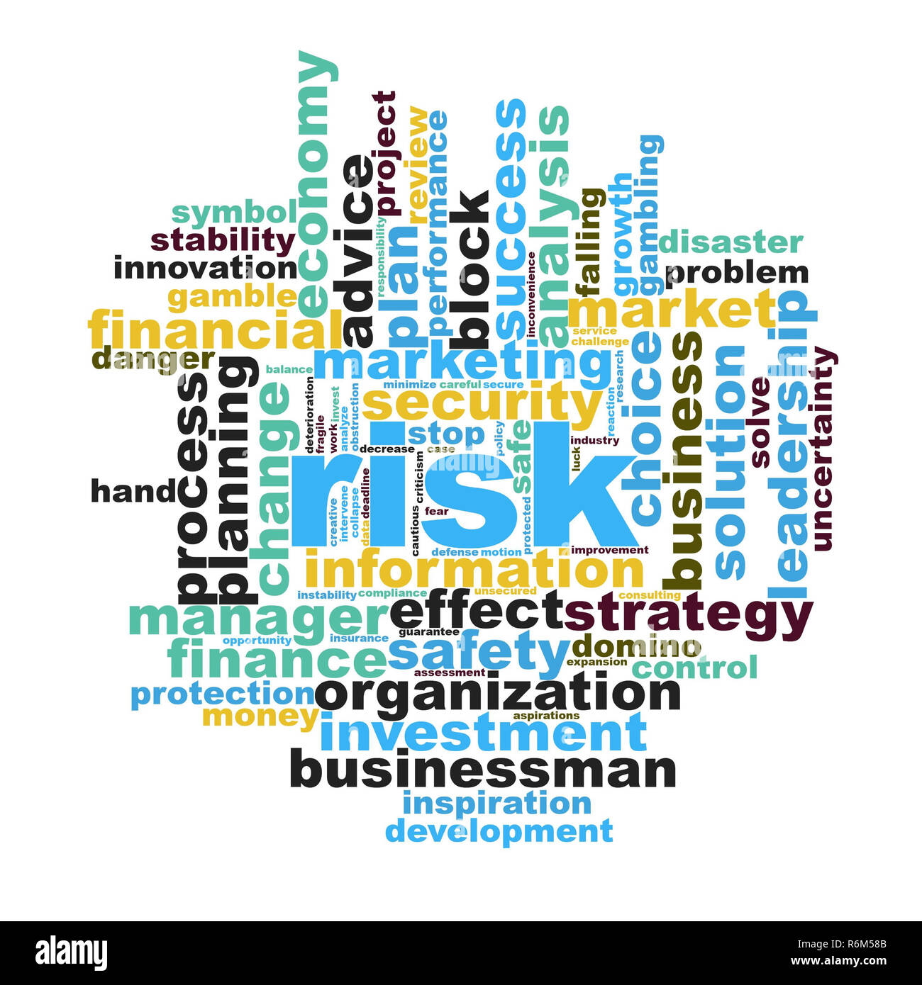 Risk word cloud Stock Photo - Alamy