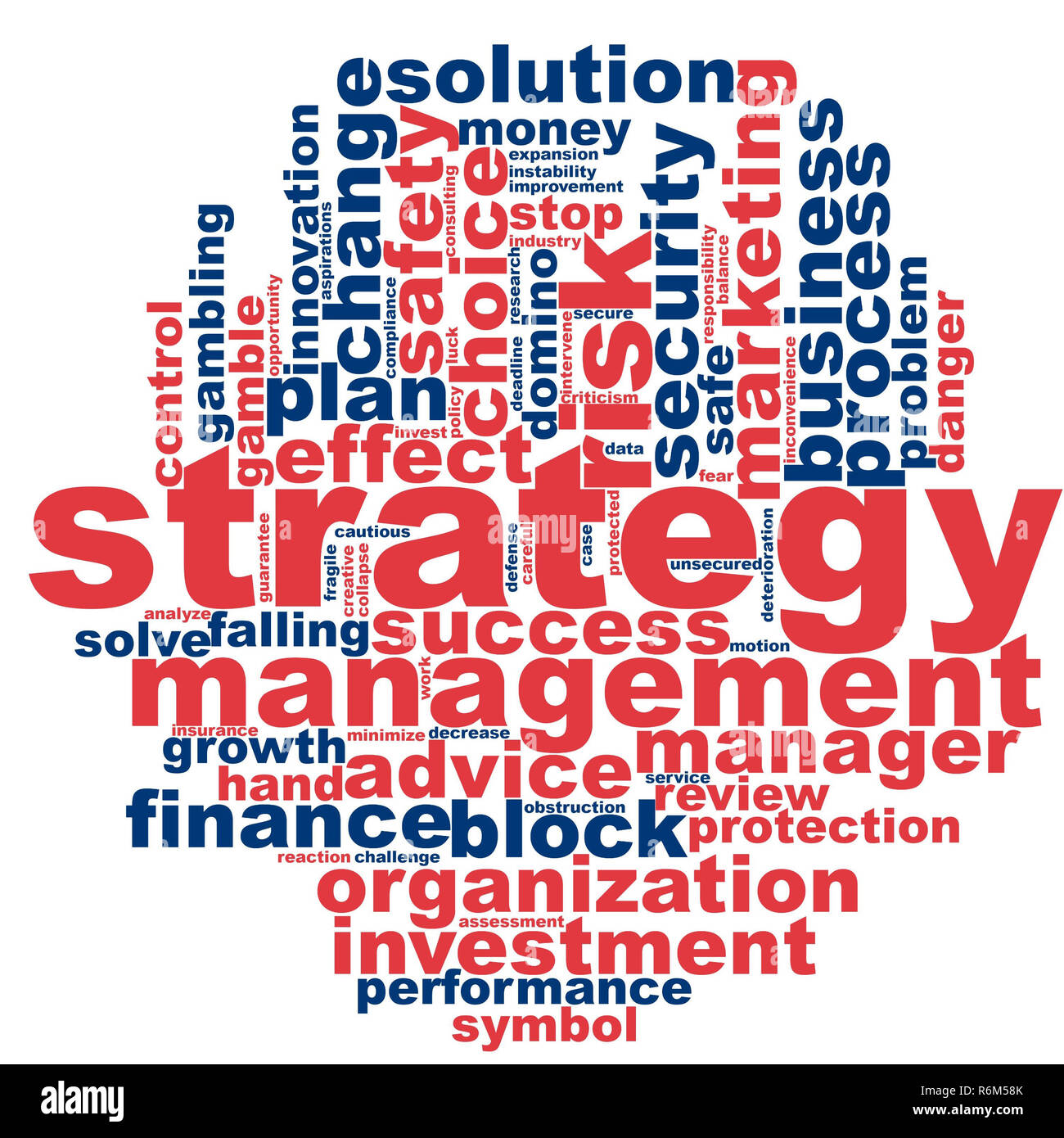 Strategy word cloud Stock Photo - Alamy