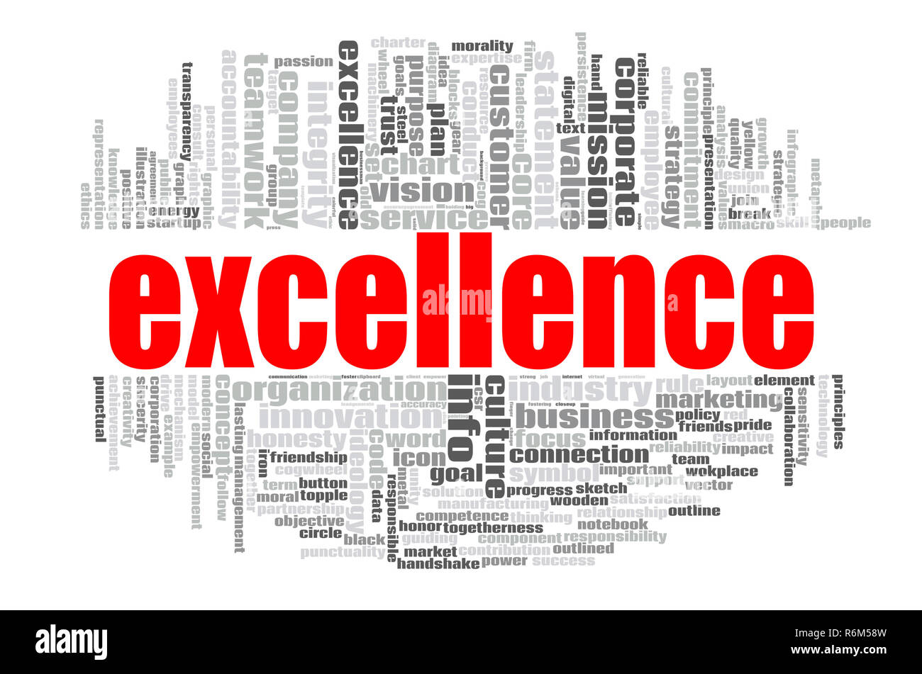 Excellence word cloud Stock Photo - Alamy