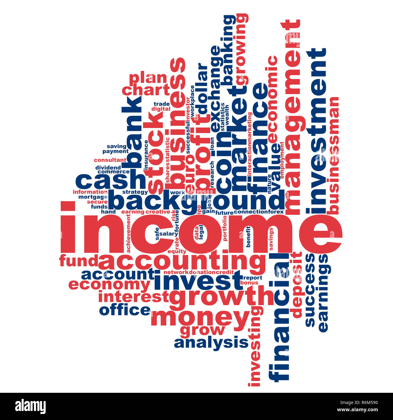 Income word cloud Stock Photo - Alamy