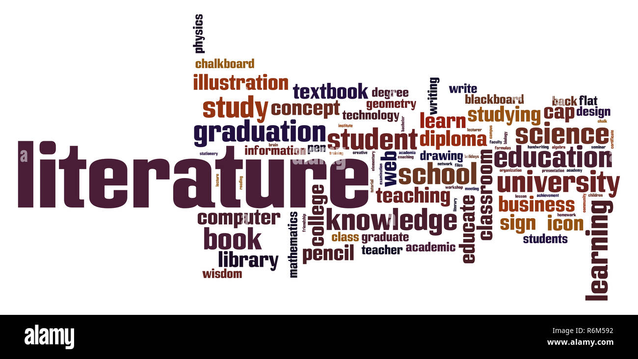 Literature word cloud Stock Photo - Alamy