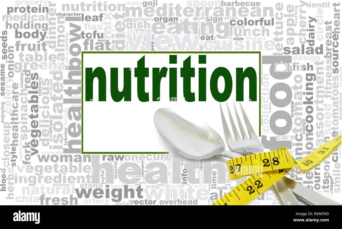 Nutrition word cloud design Stock Photo - Alamy