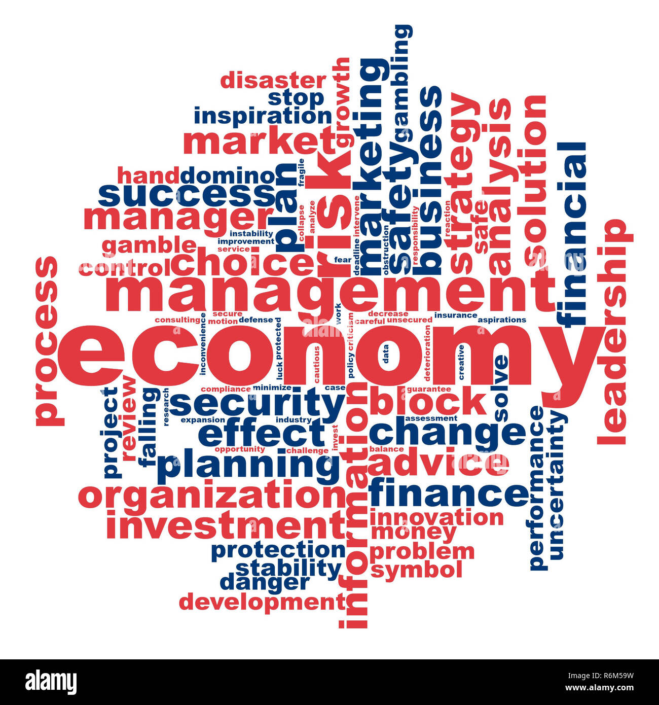 Economy word cloud Stock Photo - Alamy