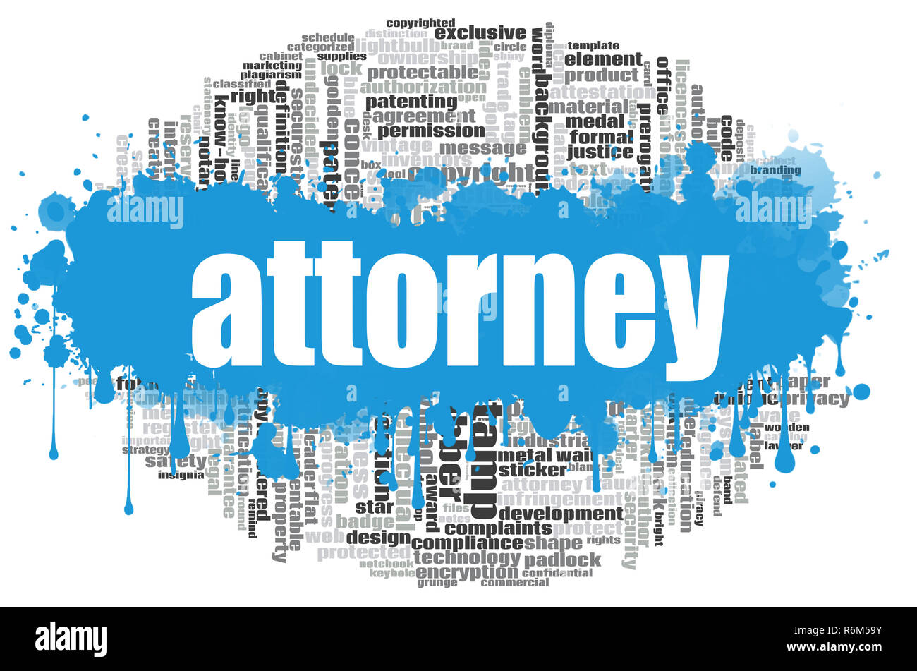 Attorney word cloud Stock Photo - Alamy