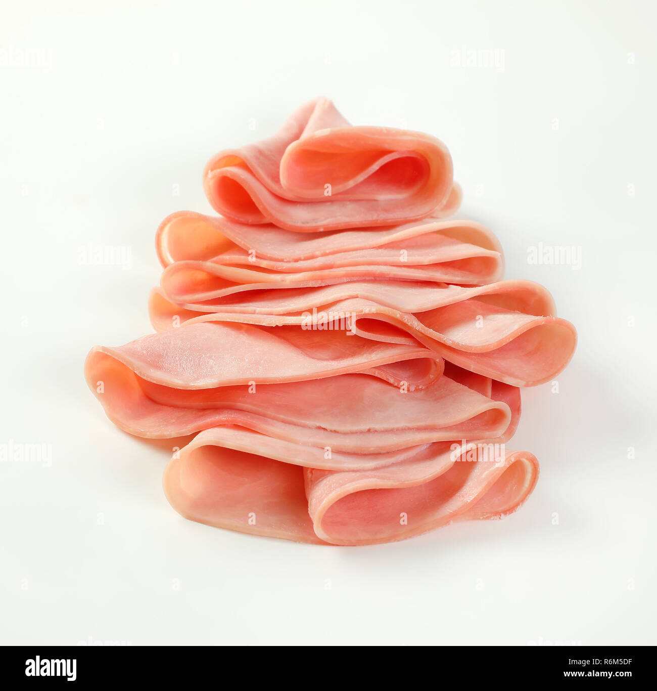 thin slices of ham Stock Photo - Alamy