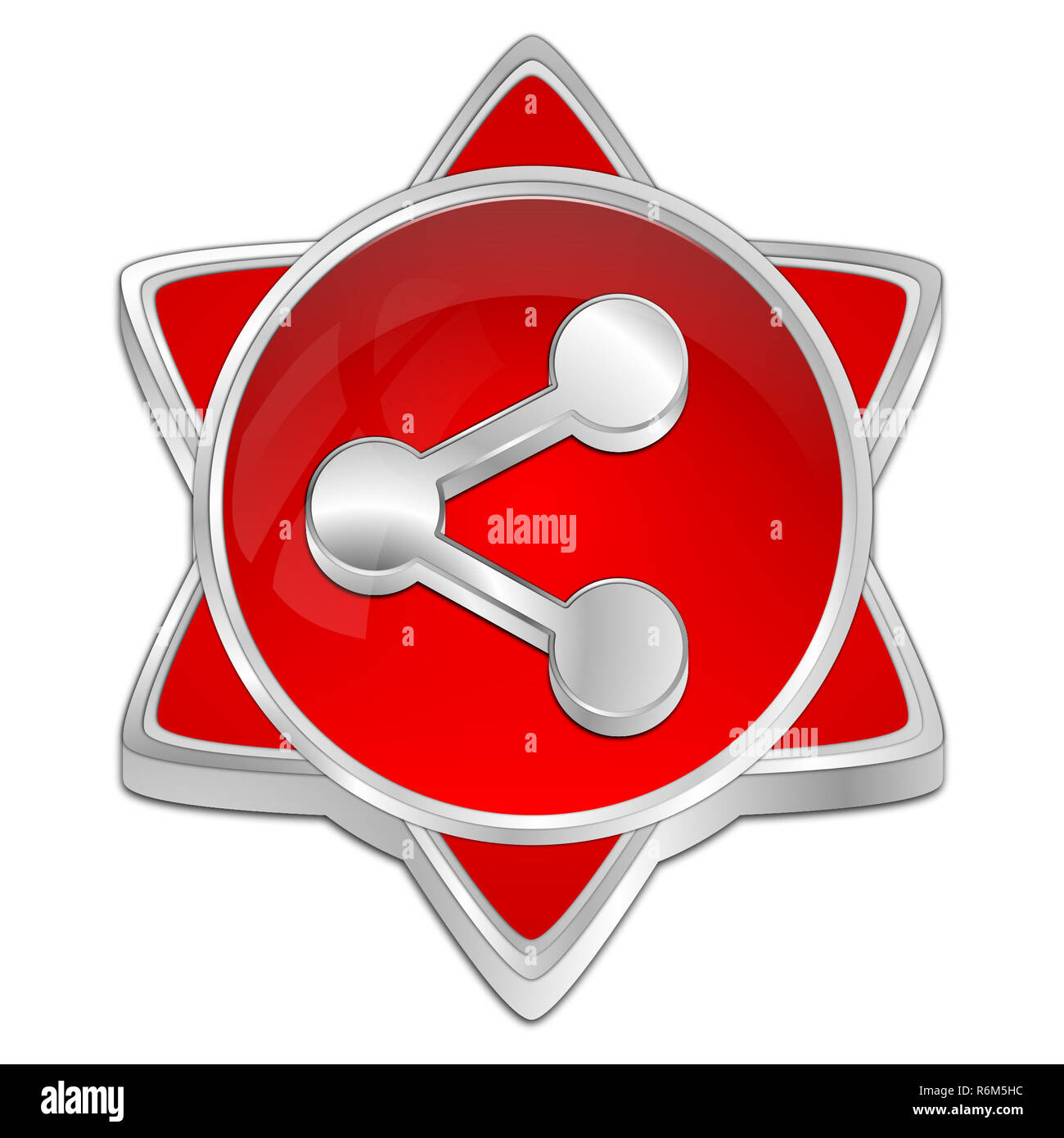 red Share Button - 3D illustration Stock Photo - Alamy