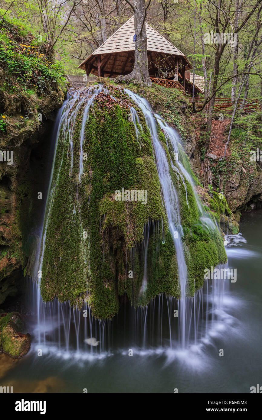 Bigar Cascade Falls in Beusnita Gorges National Park, Romania Stock ...
