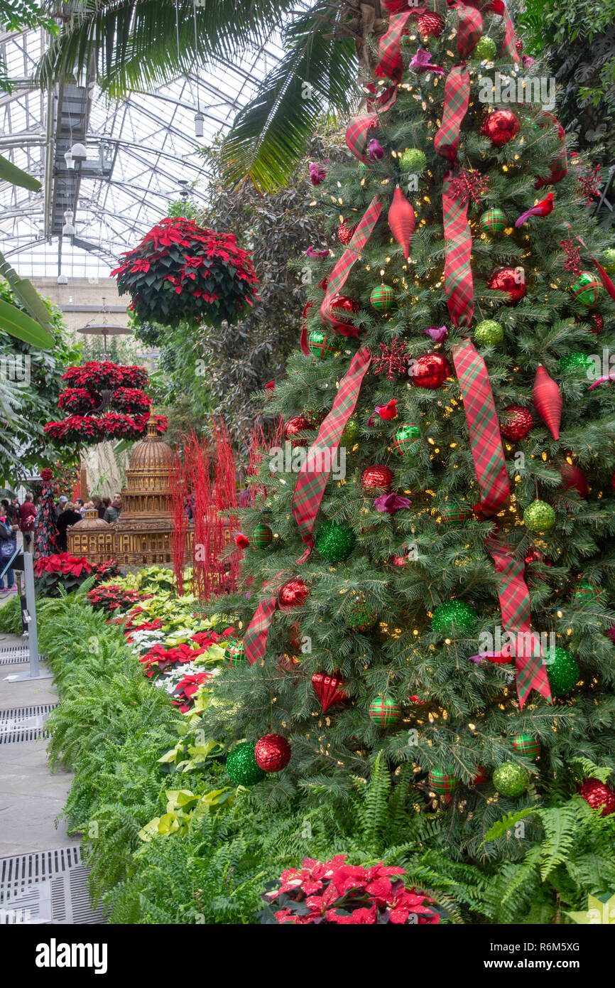 Holiday decor at the United States Botanic Garden, November 2018. The ...