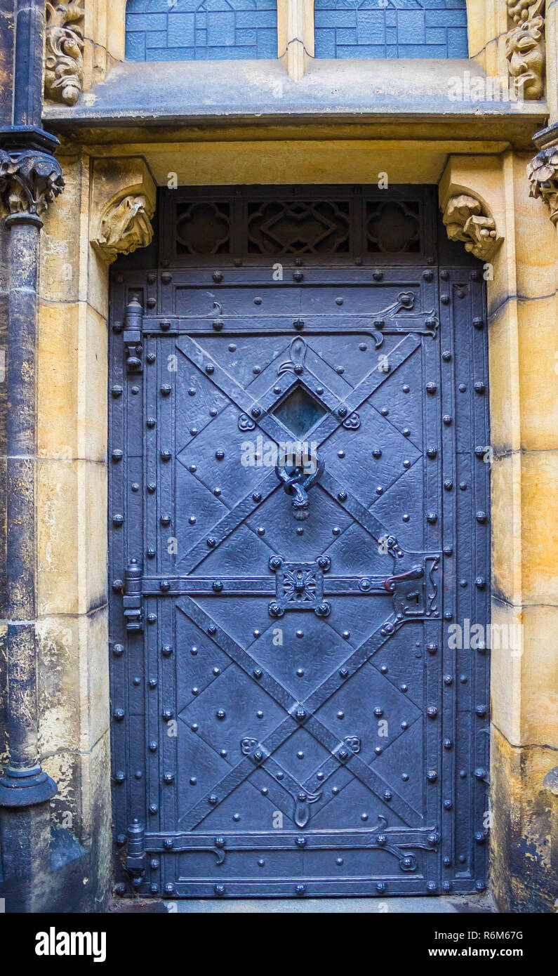 Old door in the Prague Stock Photo - Alamy