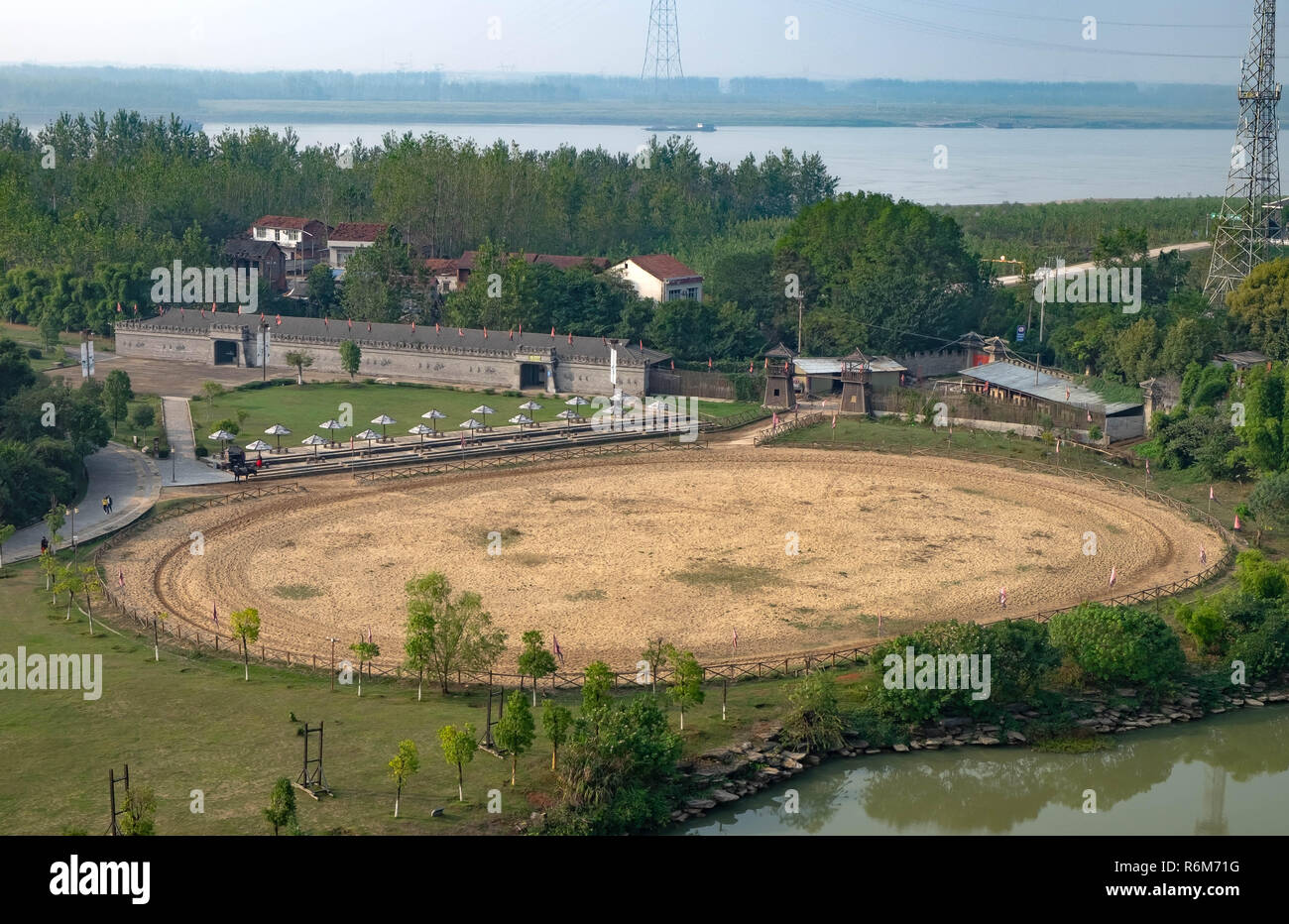 Chibi, Hubei/ CHINA - OCT 25, 2018: The ancient battle field of The red ...