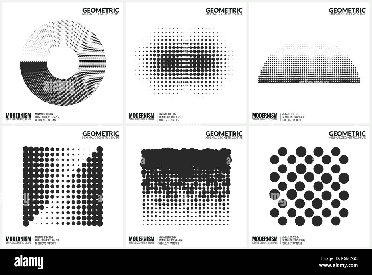Universal Halftone Geometric Shapes For Design Stock Photo - Alamy