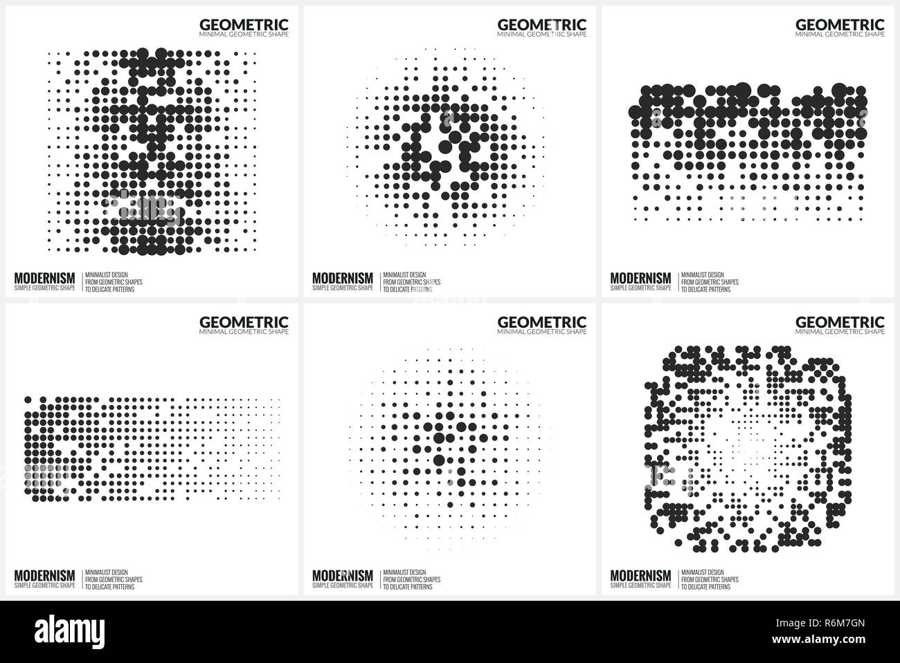 Universal Halftone Geometric Shapes For Design Stock Photo - Alamy